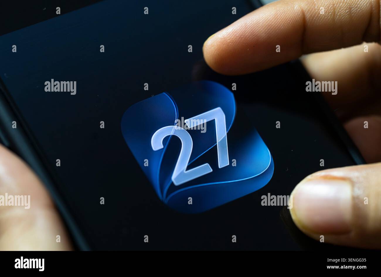 In this photo illustration, a person interacts with a smartphone ...