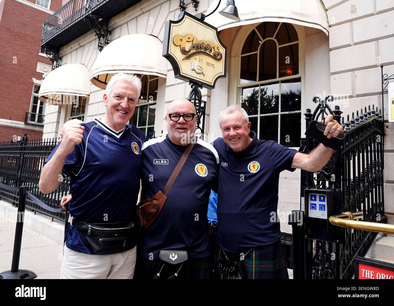 Scotland fans outside the Cheers Restaurant & Pub, Boston ...