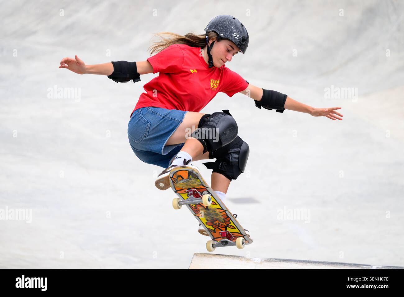 Naia Laso of Spain practices during a training session of the women's ...