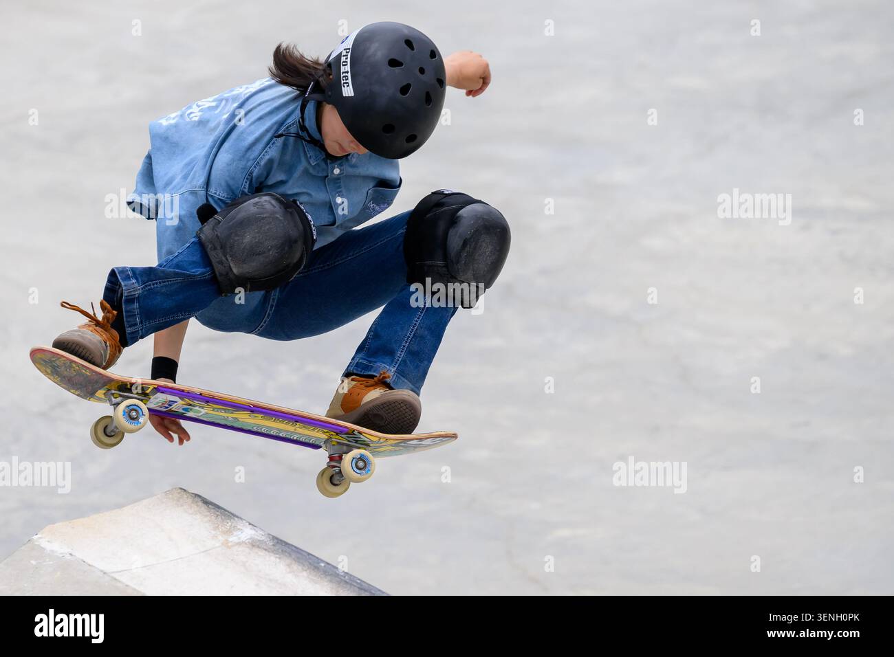 Mizuho Hasegawa of Japan practices during a training session of the ...