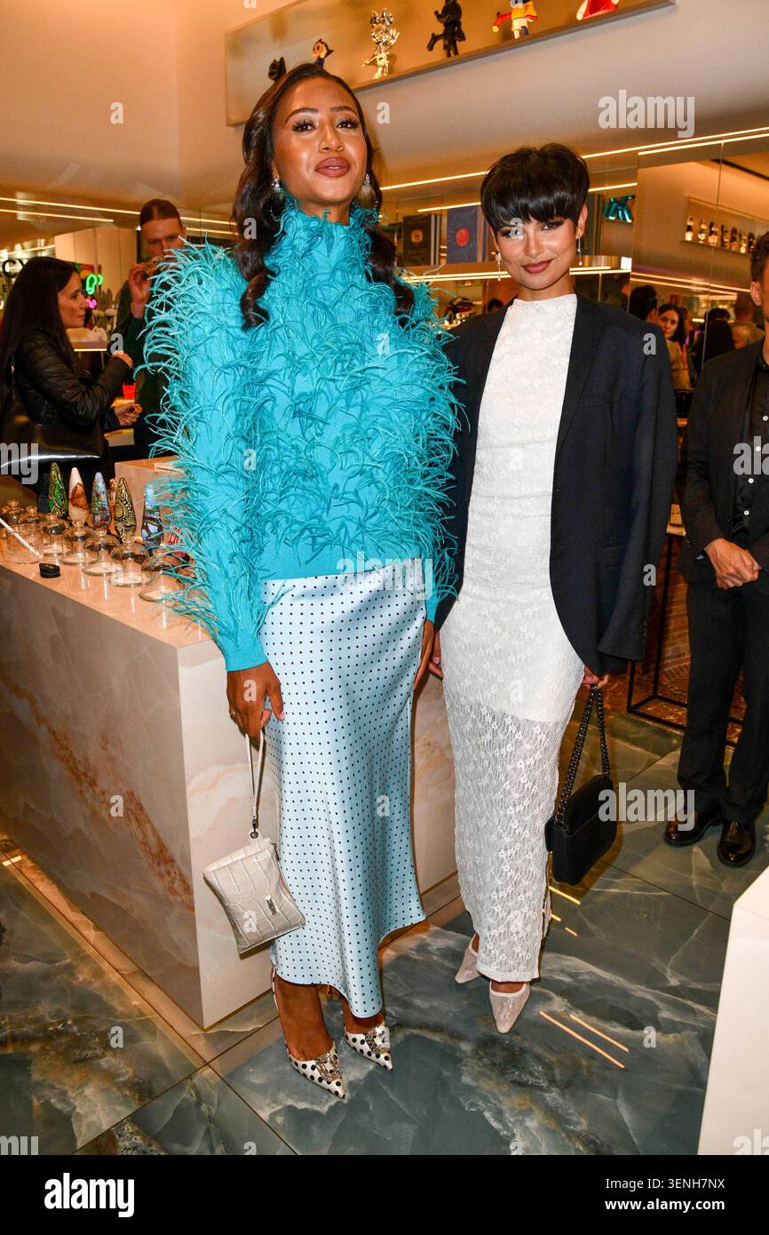 Miss France Eve Gilles, Berite Labelle attend the "Blone Haute ...