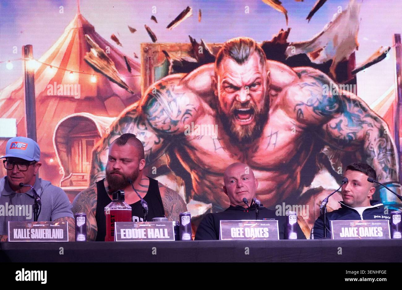 Eddie Hall during a press conference at New Century Manchester. Picture ...