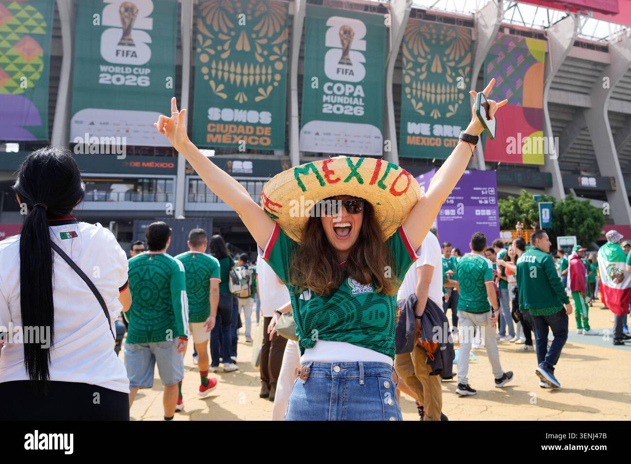 IPA85586239 - Supporter, fan of Mexico ahead of the FIFA World Cup 2026 ...