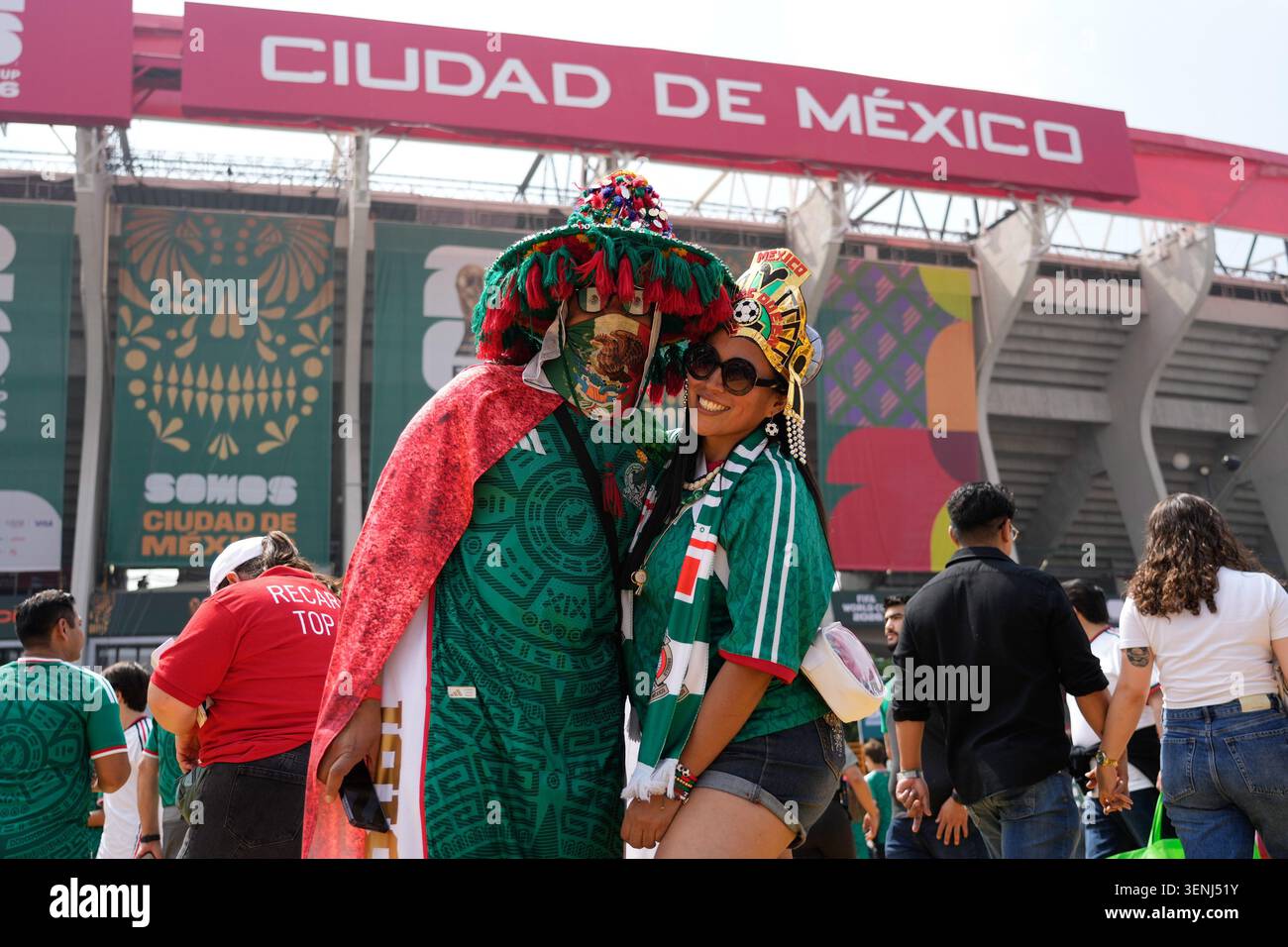 IPA85586240 - Supporters, fans of Mexico ahead of the FIFA World Cup ...