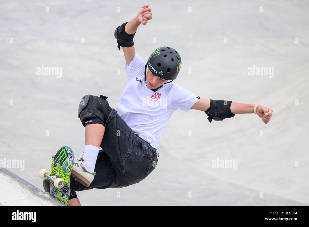Egoitz Bijueska of Spain practices during a training session of the men ...