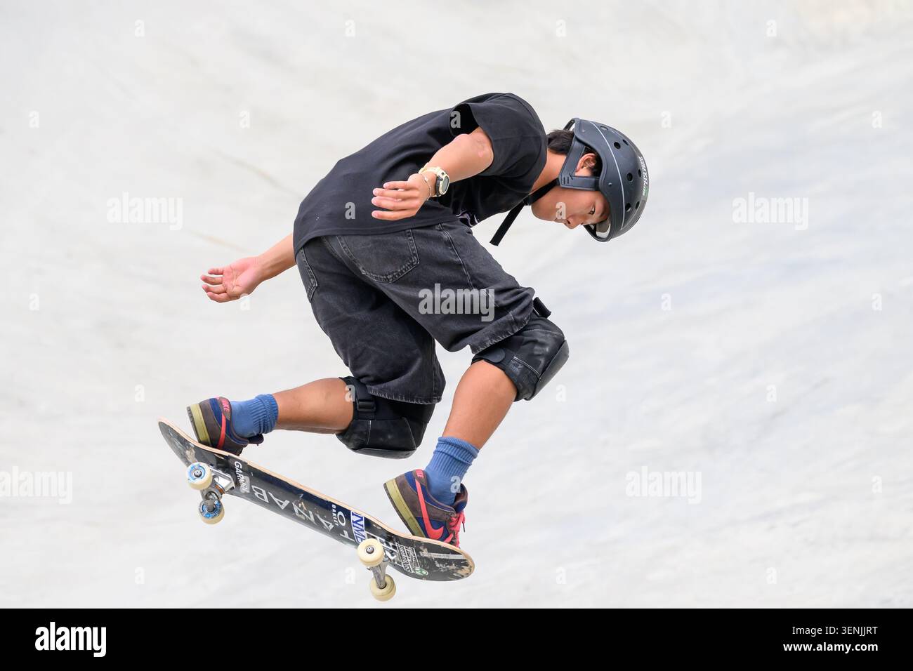 Yuro Nagahara of Japan practices during a training session of the men's ...