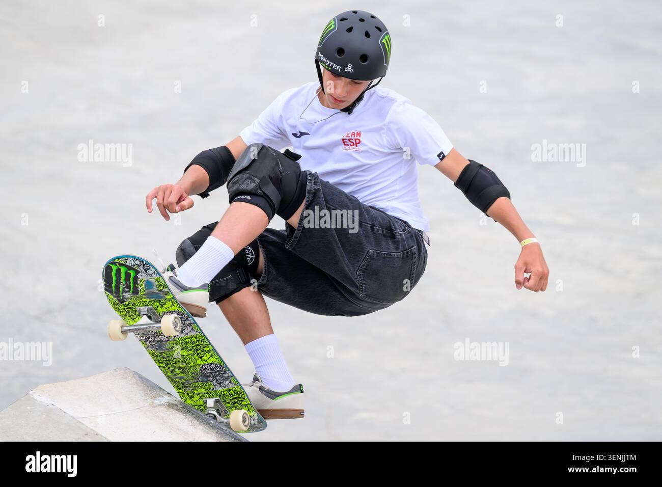 Egoitz Bijueska of Spain practices during a training session of the men ...