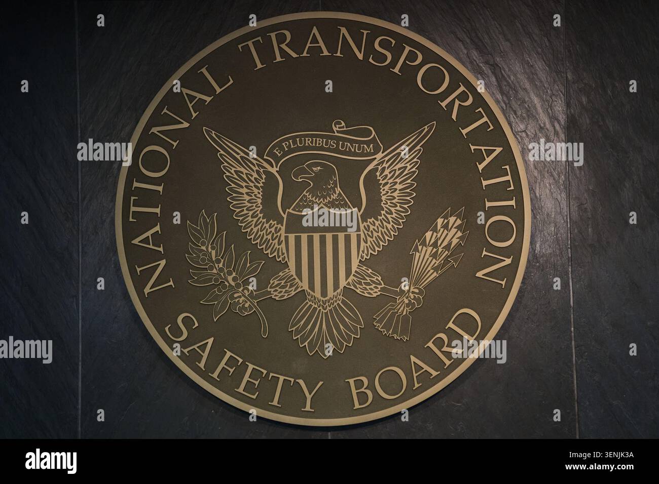 FILE - The seal of the National Transportation Safety Board (NTSB) is ...