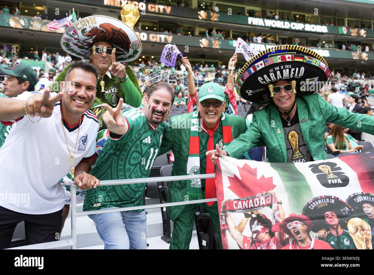 Mexico fans cheer ahead of the World Cup opener against South Africa at ...