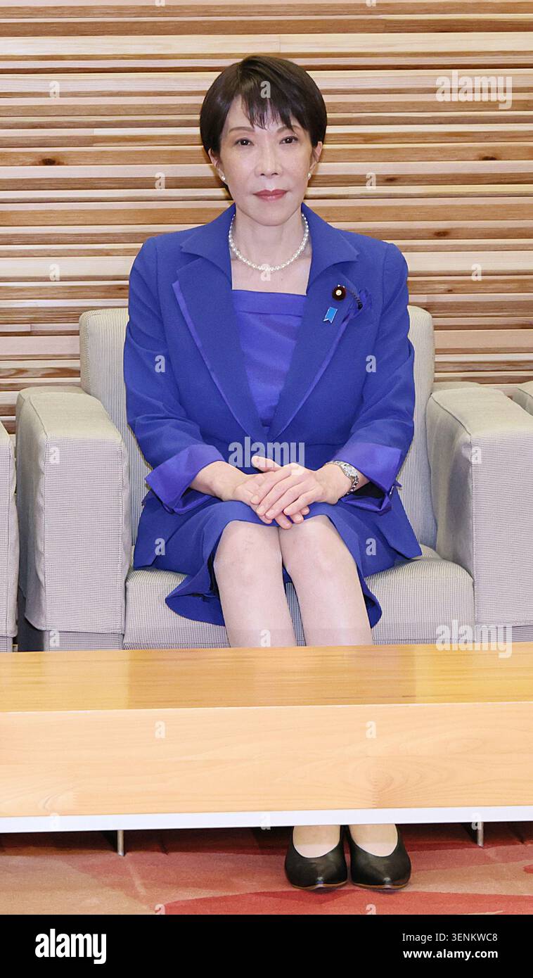 Japanese Prime Minister Sanae Takaichi attends a cabinet meeting in ...