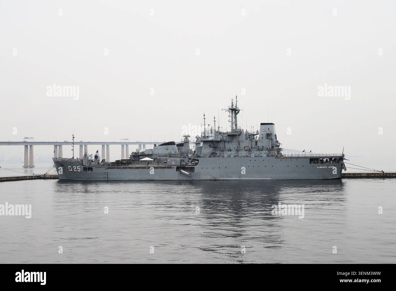 Brazilian Navy landing ship Admiral Saboia G-25 tank, at the Rio de ...