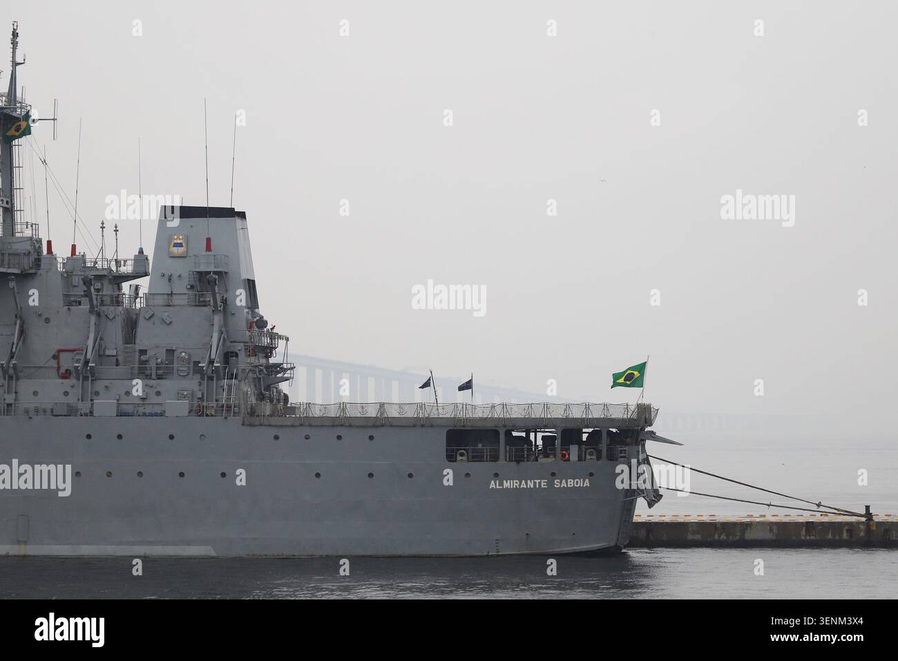Brazilian Navy landing ship Admiral Saboia G-25 tank, at the Rio de ...