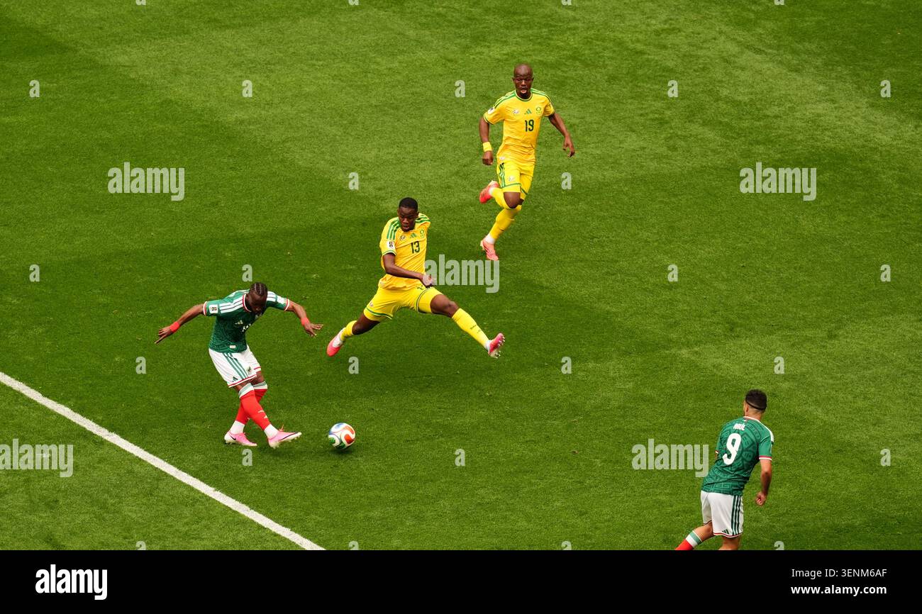 Mexico's Julian Quinones celebrates scoring the opening goal during the ...