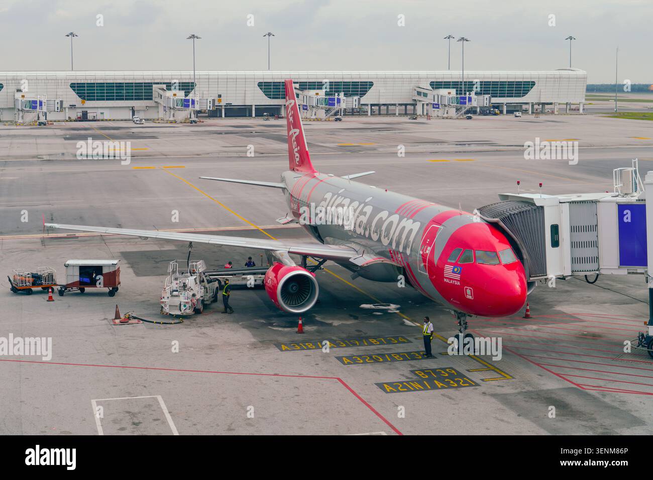 AirAsia Airbus A320 passenger. Suvarnabhumi airport, Malaysia, Kuala ...