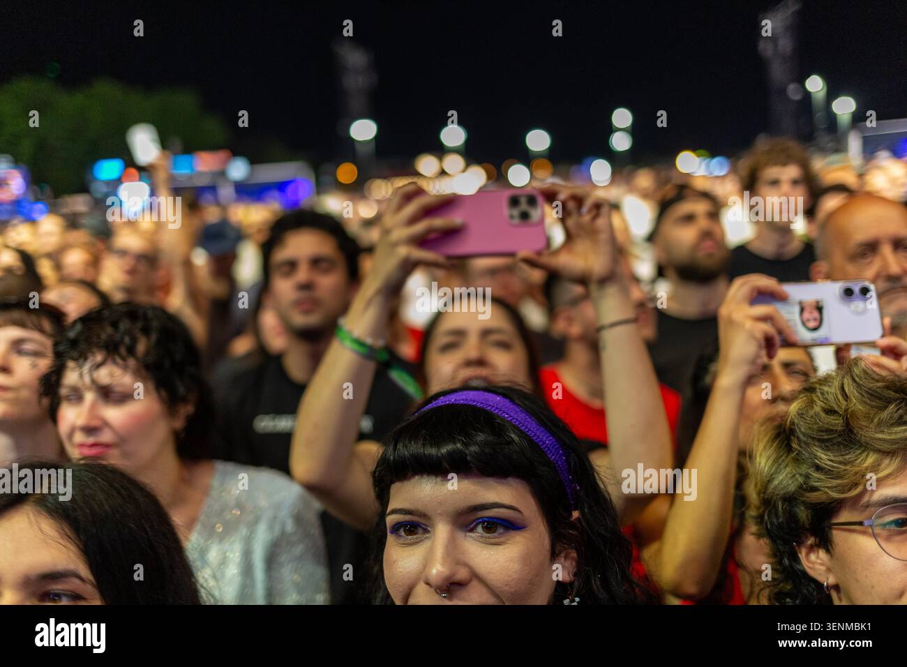 Festival?goers attend the concert during The xx performance at ...