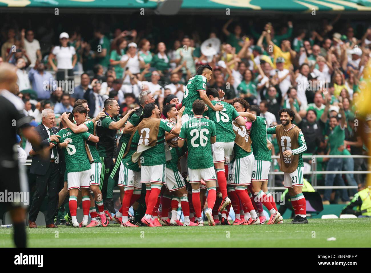 IPA85600052 - Julian Quinones of Mexico celebrates his goal 1-0 with ...