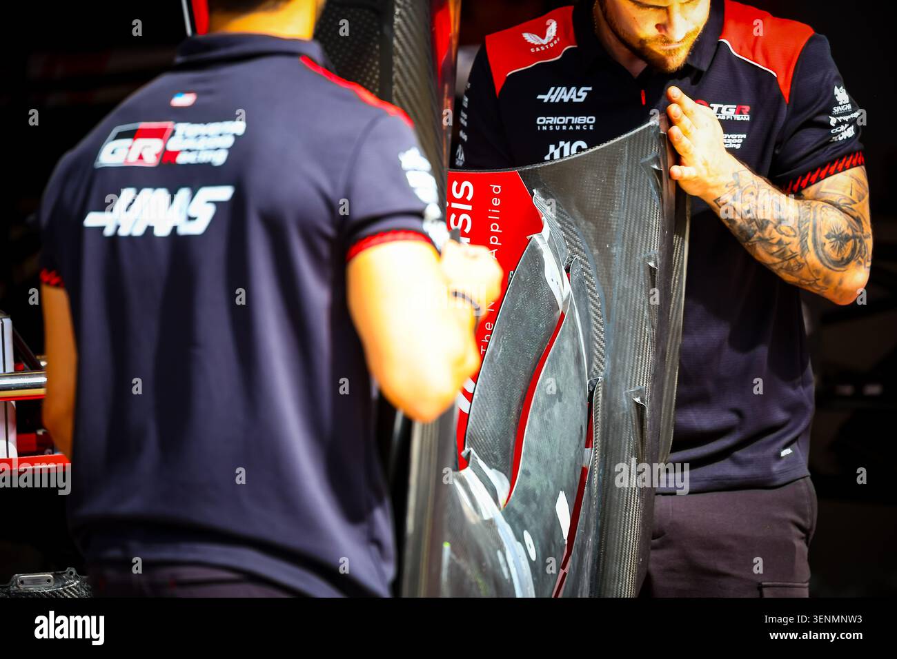 IPA85600430 - Haas front wing, technical detail, during the Barcelona ...
