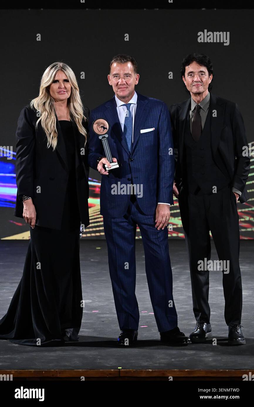 Tiziana Rocca , Clive Owen , Giulio Base 72nd Taormina Film Festival ...