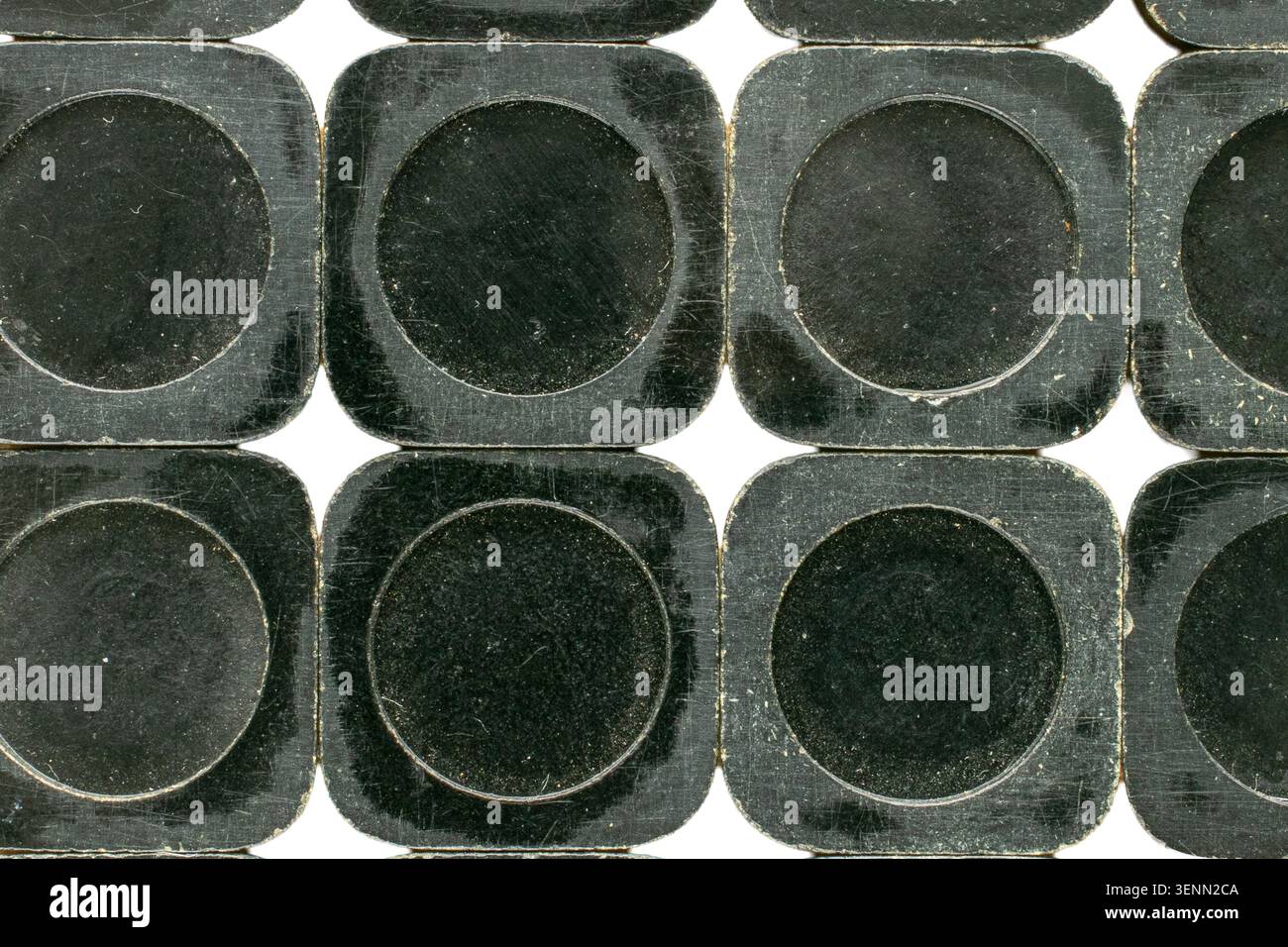 Black plastic chips, macro, top view Stock Photo - Alamy