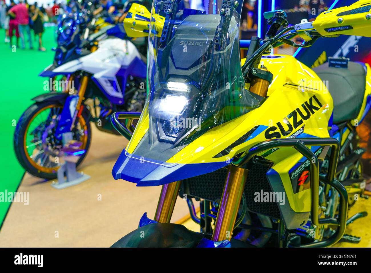 Suzuki hessler rallye bike on display at The 45 Bangkok International ...