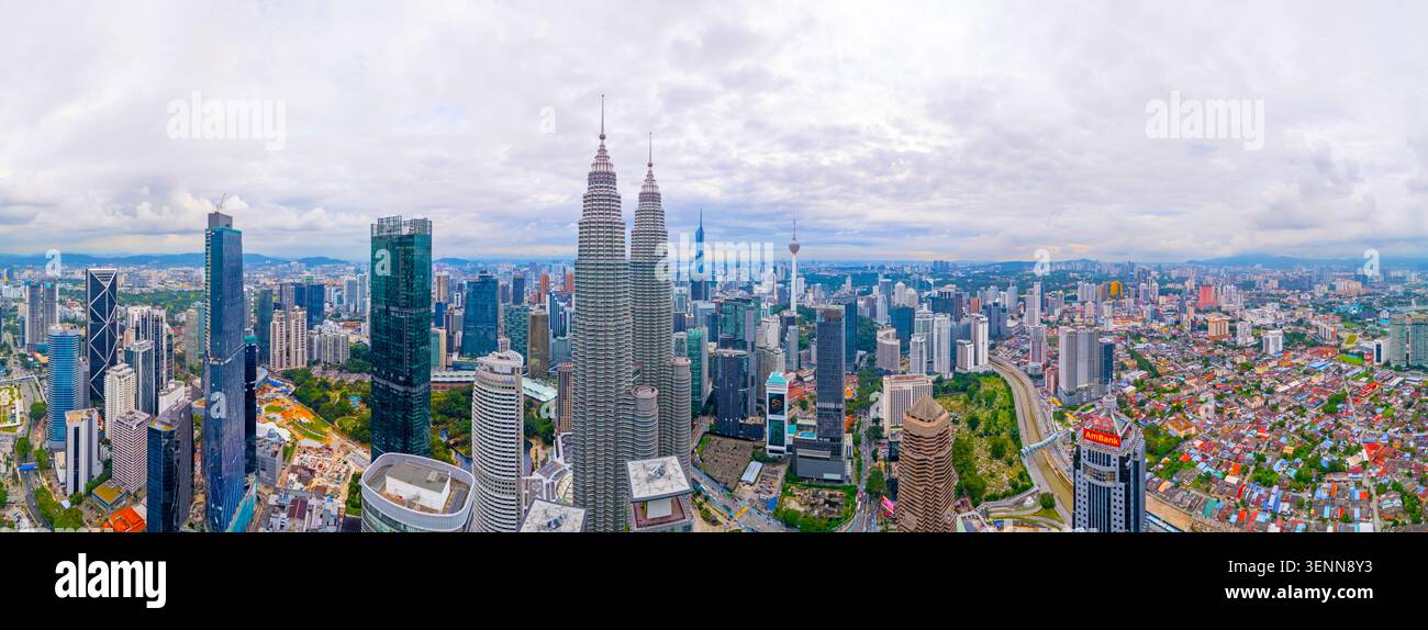 Panorama aerial view of Kuala Lumpur City Centre in the day time, 04 ...