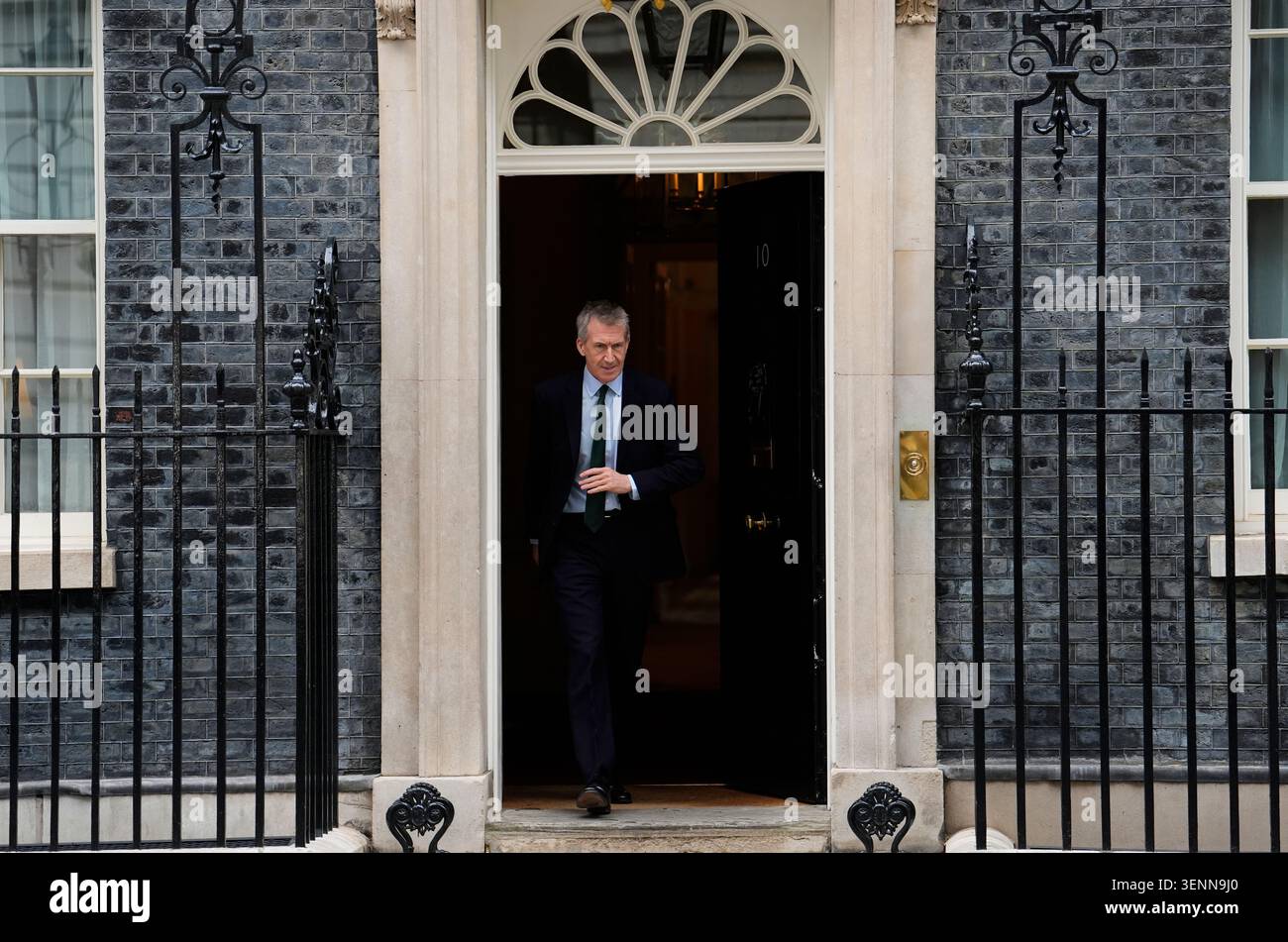 Newly appointed Defence Secretary Dan Jarvis leaving 10 Downing Street ...