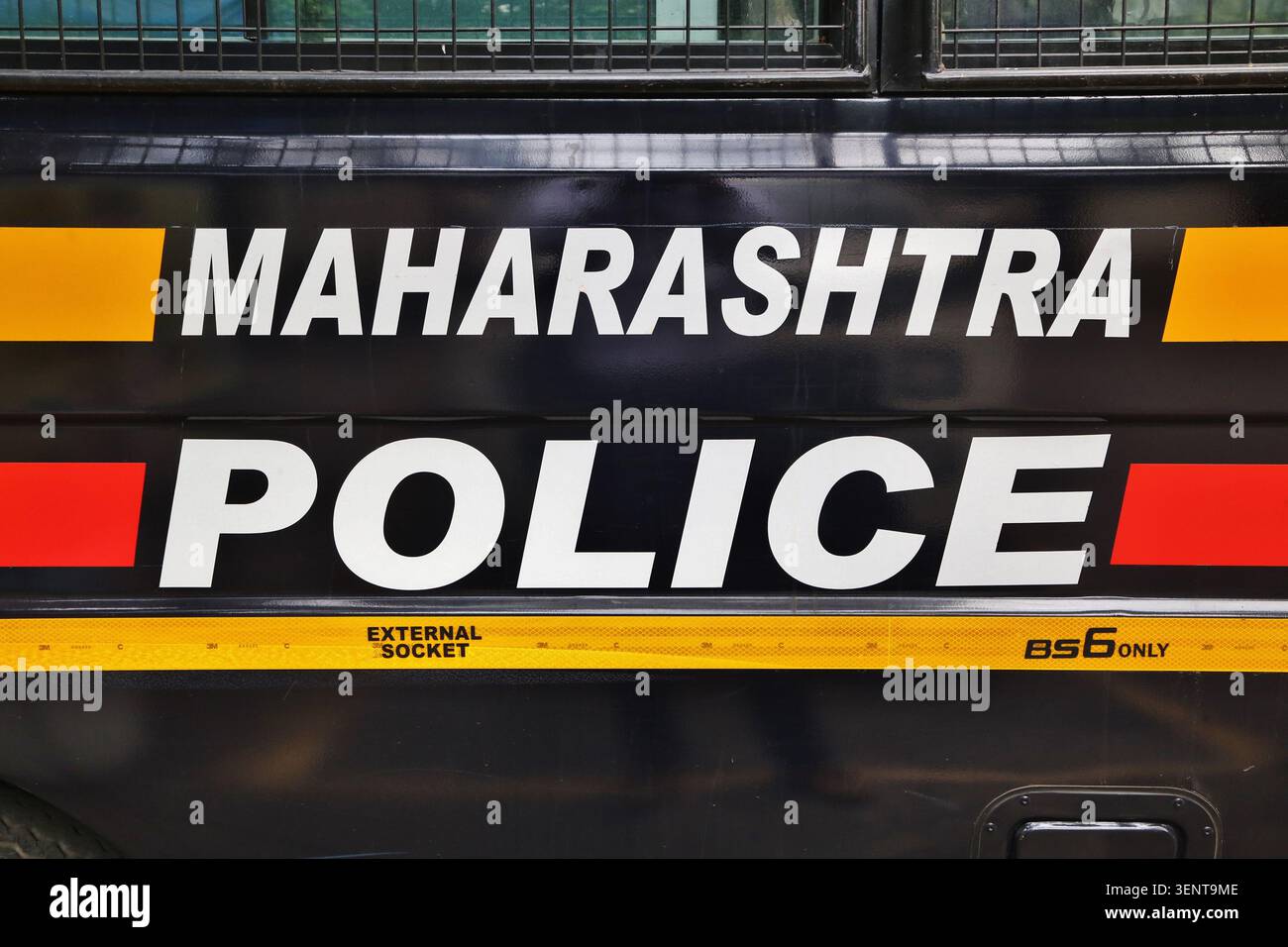 Mumbai-India-12 June 2026: This is a Maharashtra Police vehicle, likely ...