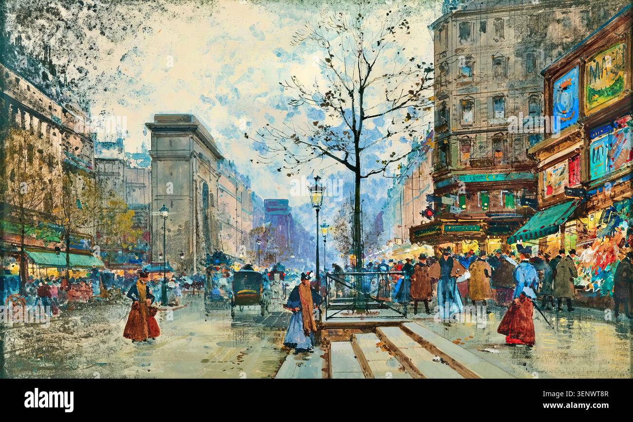 Eugène Galien-Laloue, Paris, La Porte Saint-Denis, (Paris, la Porte ...