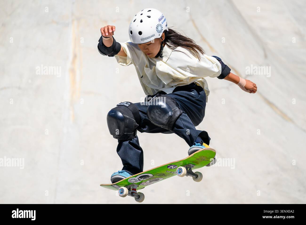 Hikari Satake of Japan competes in the quarter finals of the women's ...