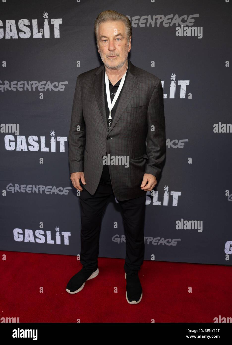 Alec Baldwin attends the premiere of "Gaslit" at the IFC Center on ...