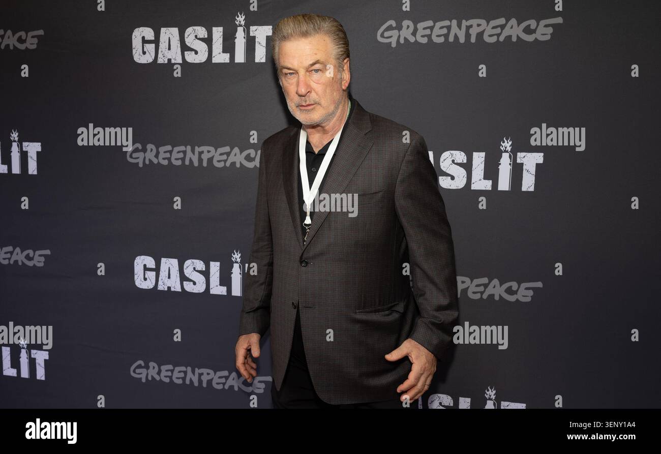 Alec Baldwin attends the premiere of "Gaslit" at the IFC Center on ...