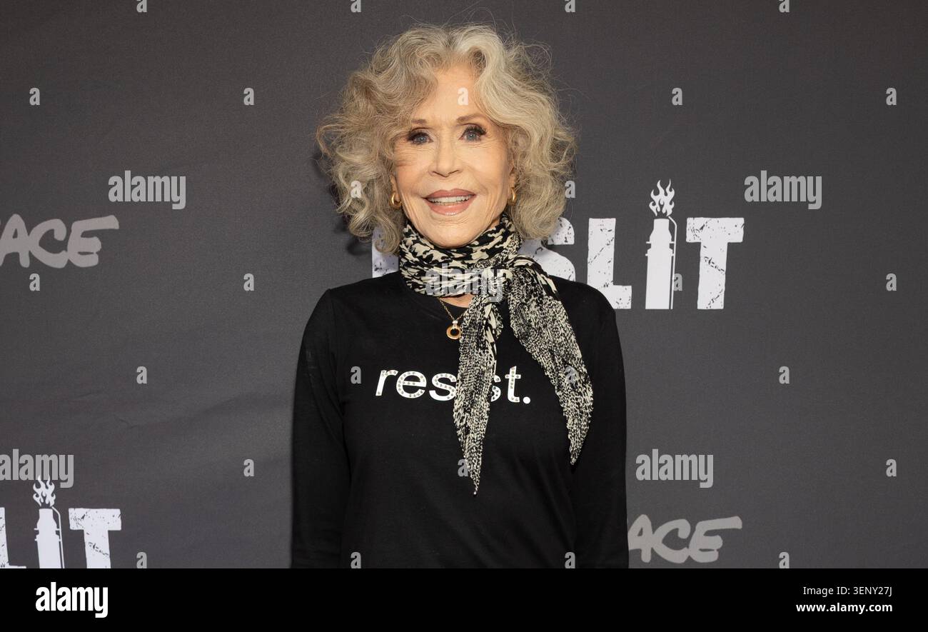 Jane Fonda attends the premiere of "Gaslit" at the IFC Center on Friday ...