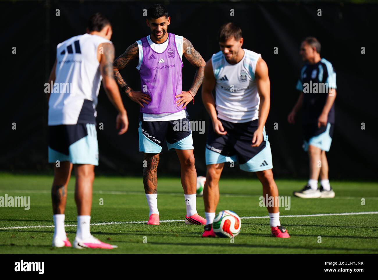 Argentina's Cristian Romero during a training session at the Sporting ...