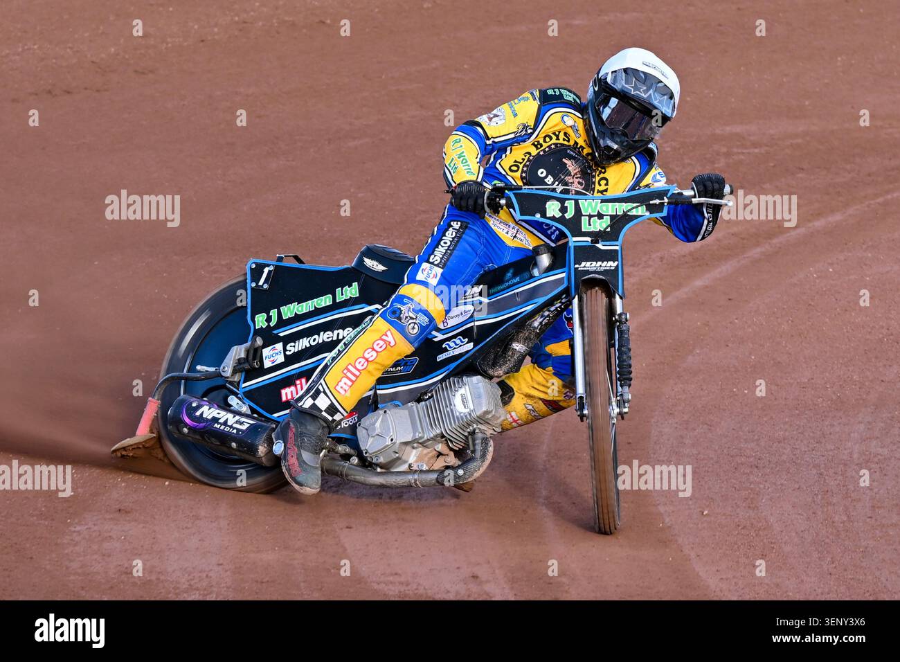Danny King of Plymouth Gladiators out in front during Heat 1 of the ...