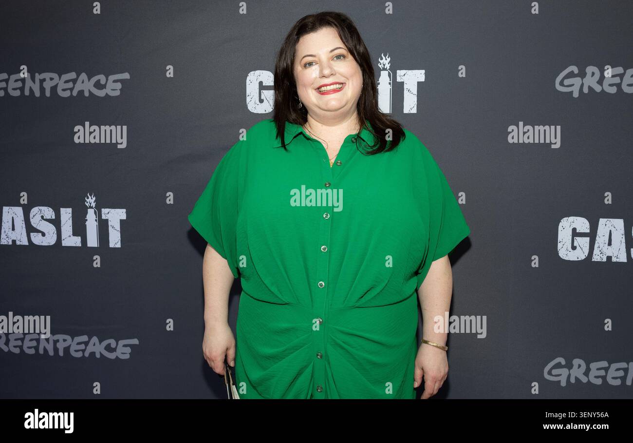 Katie Camosy attends the premiere of "Gaslit" at the IFC Center on ...