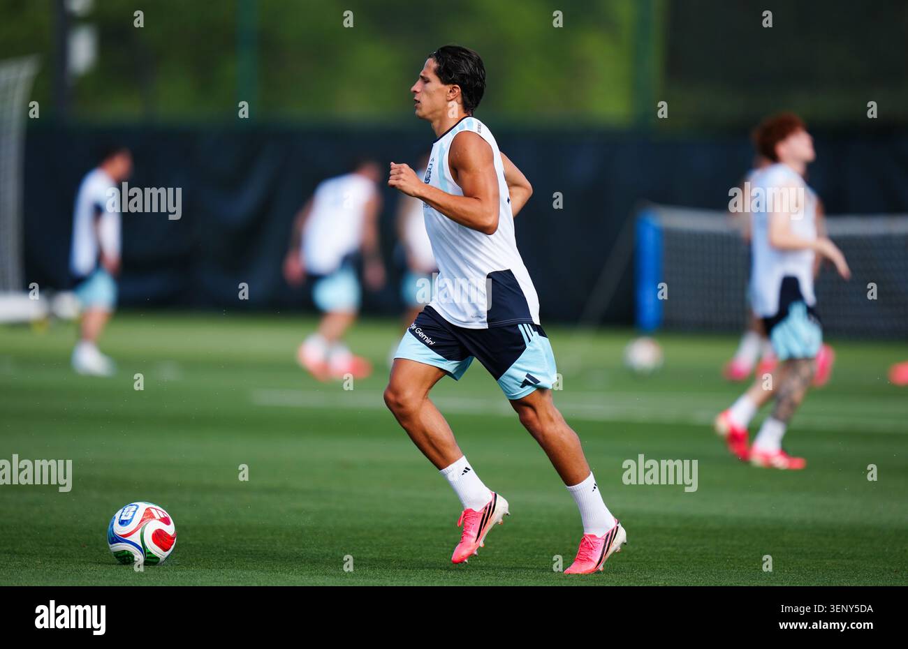 Argentina's Giuliano Simeone during a training session at the Sporting ...