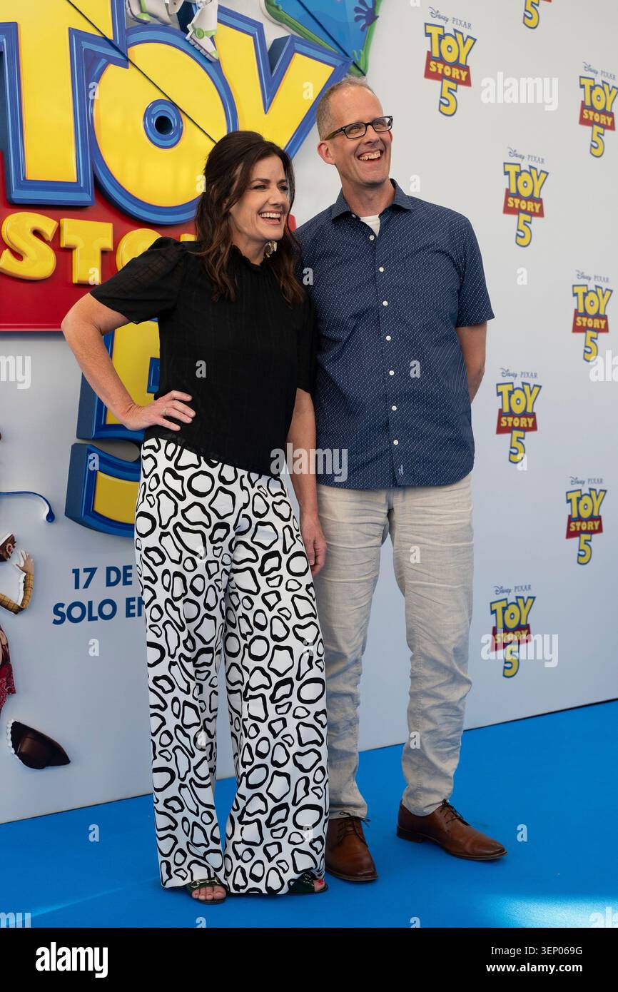 Andrew Stanton and Lindsey Collins attends the premiere of "Toy Story 5 ...
