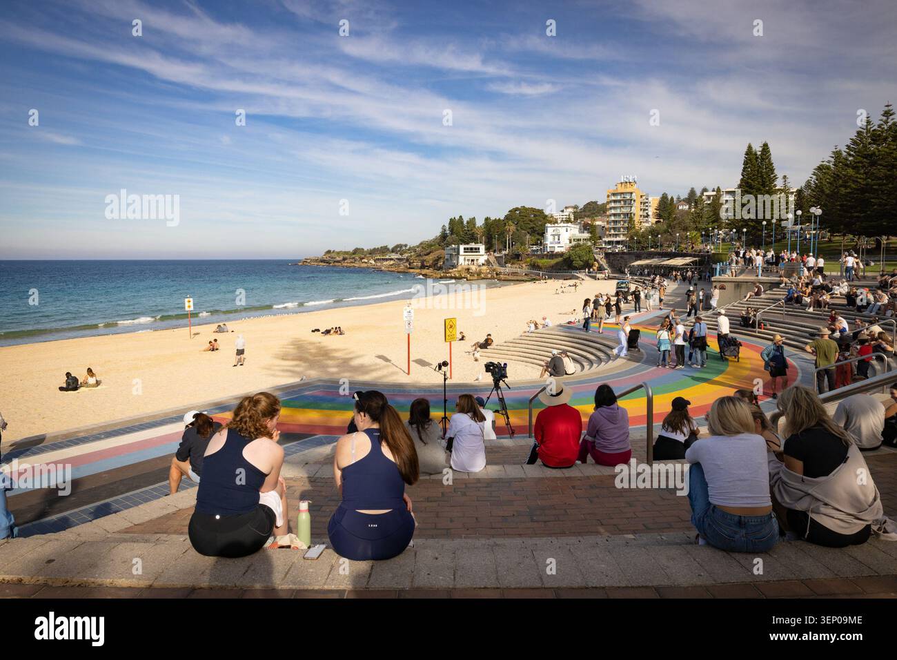 Coogee beach after a shark attack left a woman in a critical condition ...