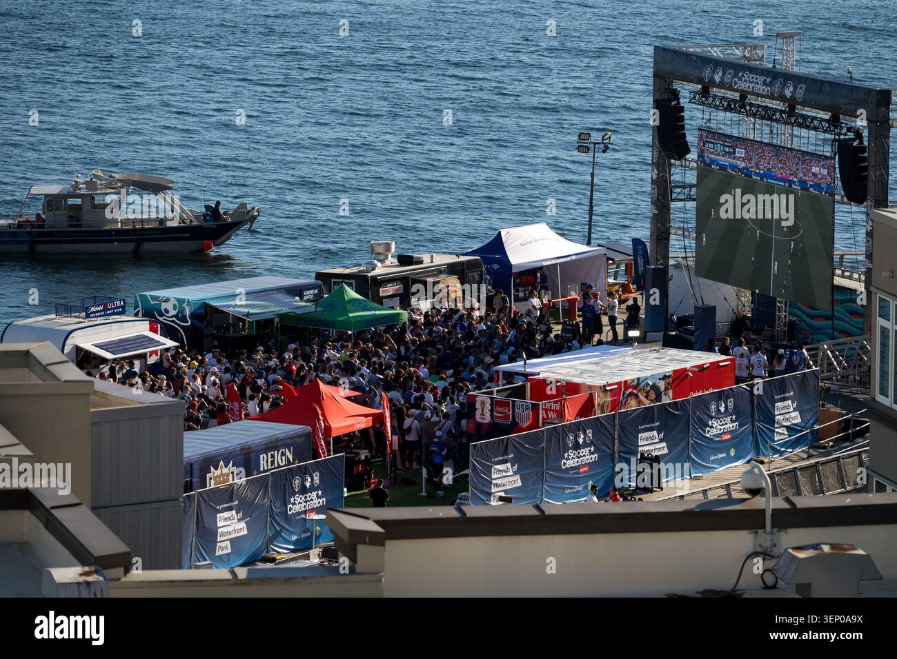 Seattle, USA. 12th Jun 2026. Thousands of fans flood the waterfront for ...