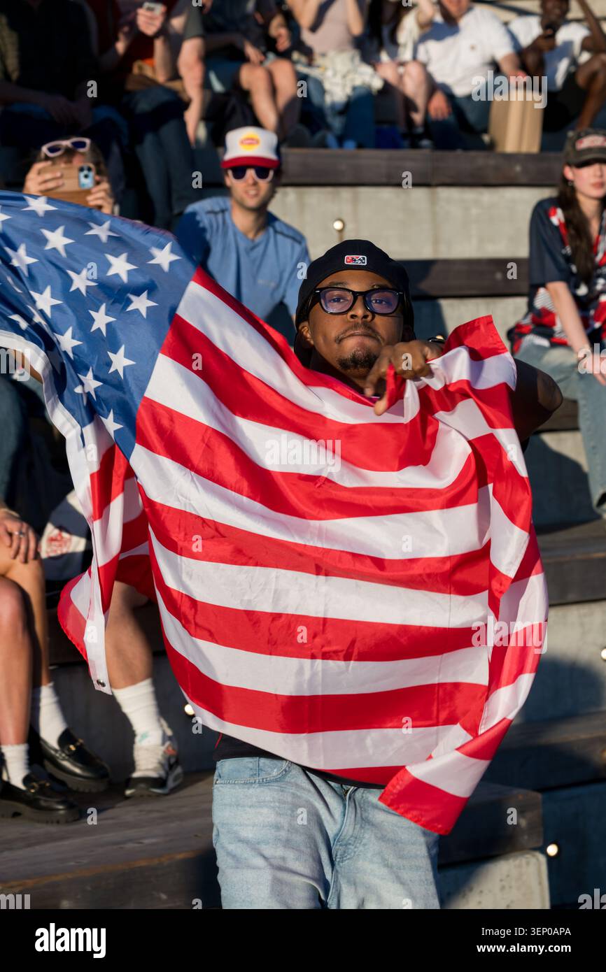 Seattle, USA. 12th Jun 2026. Thousands of fans flood the waterfront for ...