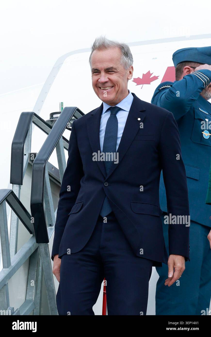 Canadian Prime Minister Mark Carney arrives at Dublin airport at the ...