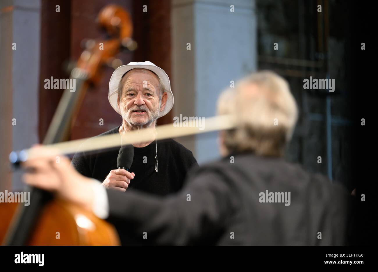 Actor Bill Murray attends a press conference for the Dresden Music ...