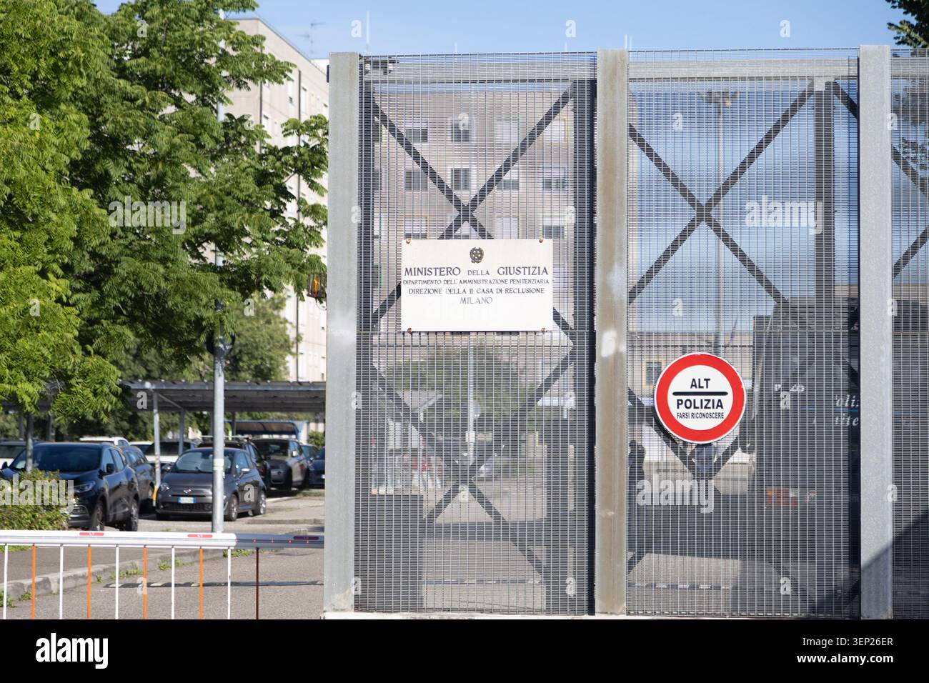Milano, Italia. 13th June, 2026. Milan, Entrance to Bollate Prison ...