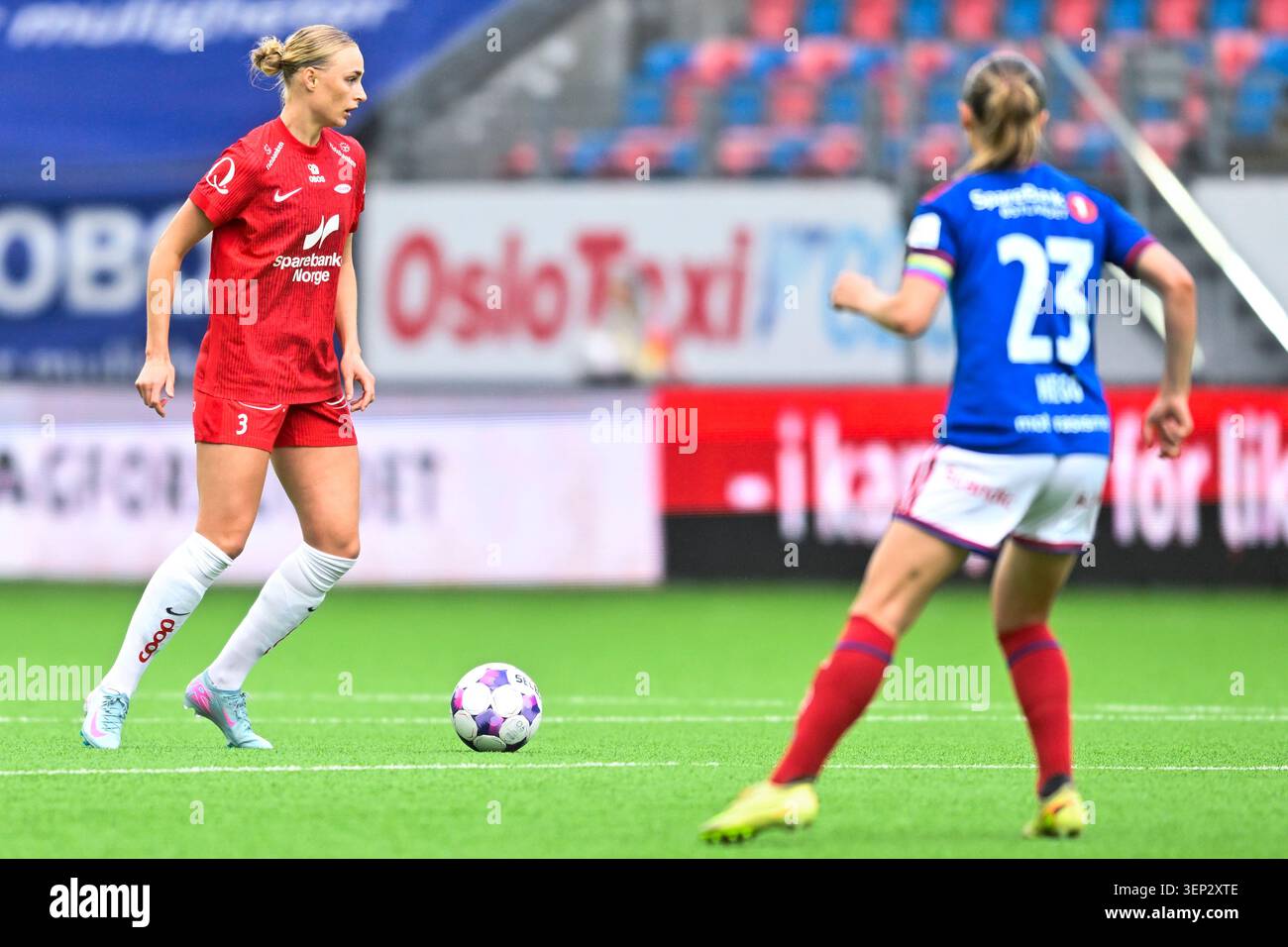 Oslo 20260613. Brann's Mia Authen in the Toppserie football match ...