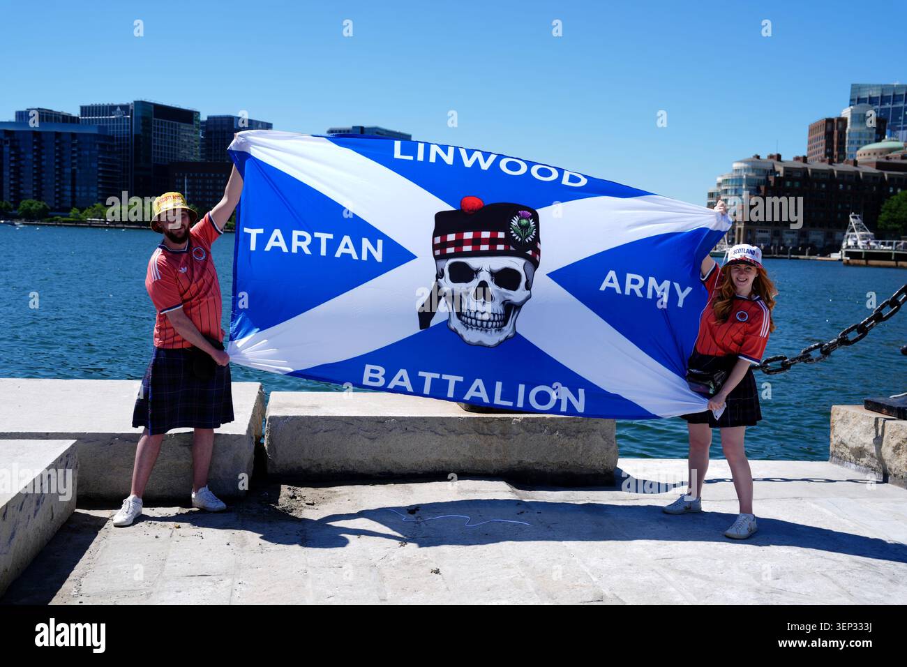 Scotland fans in Boston, ahead of the FIFA World Cup Group C match at ...