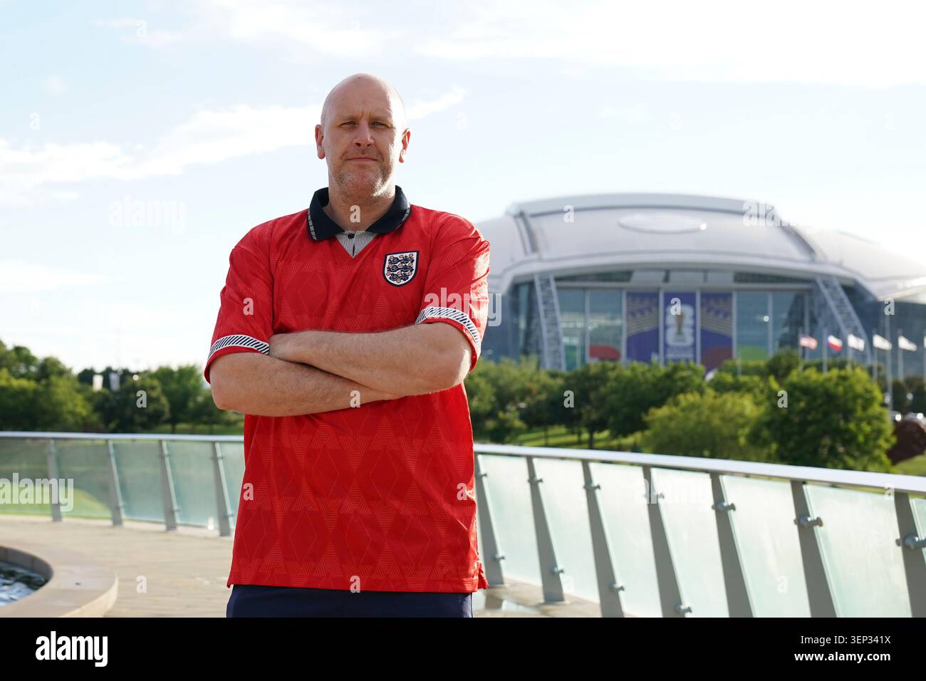 Steve Bracknall outside the Dallas Stadium ahead of the FIFA World Cup ...