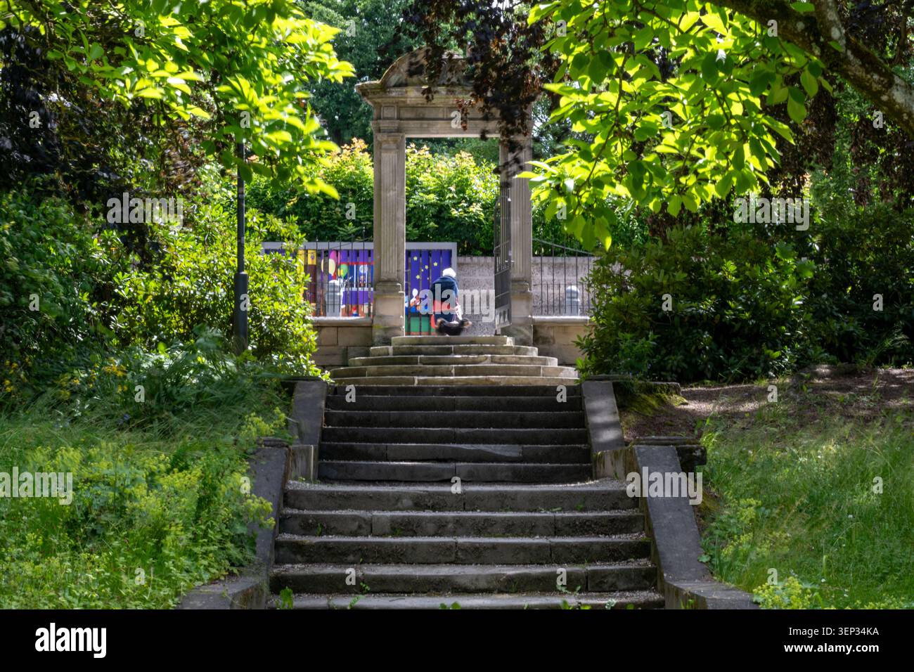 PRODUCTION - 13 June 2026, Thuringia, Sonneberg: A woman is walking ...