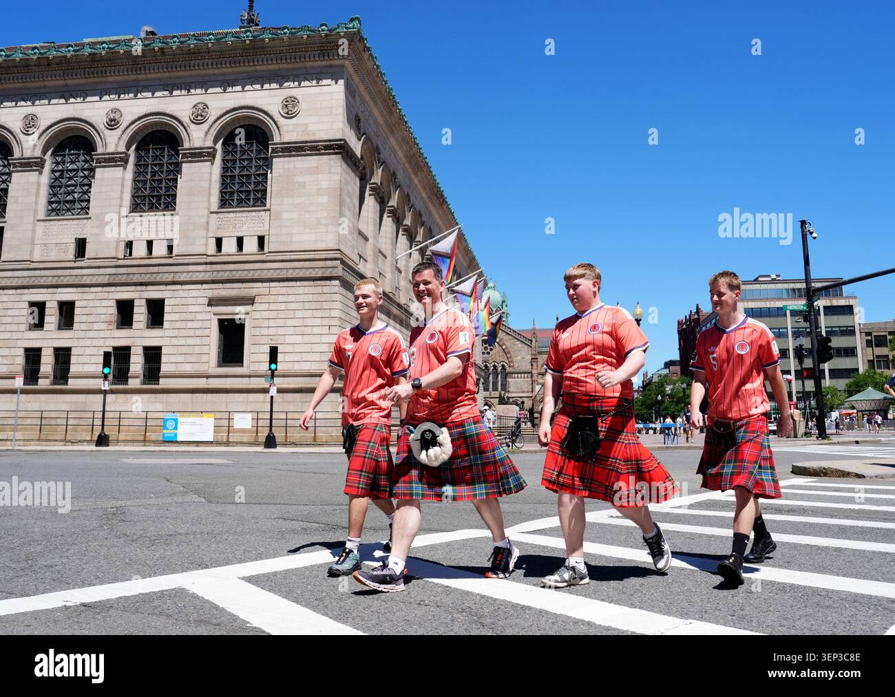Scotland fans on Huntington avenue ahead of the FIFA World Cup Group C ...