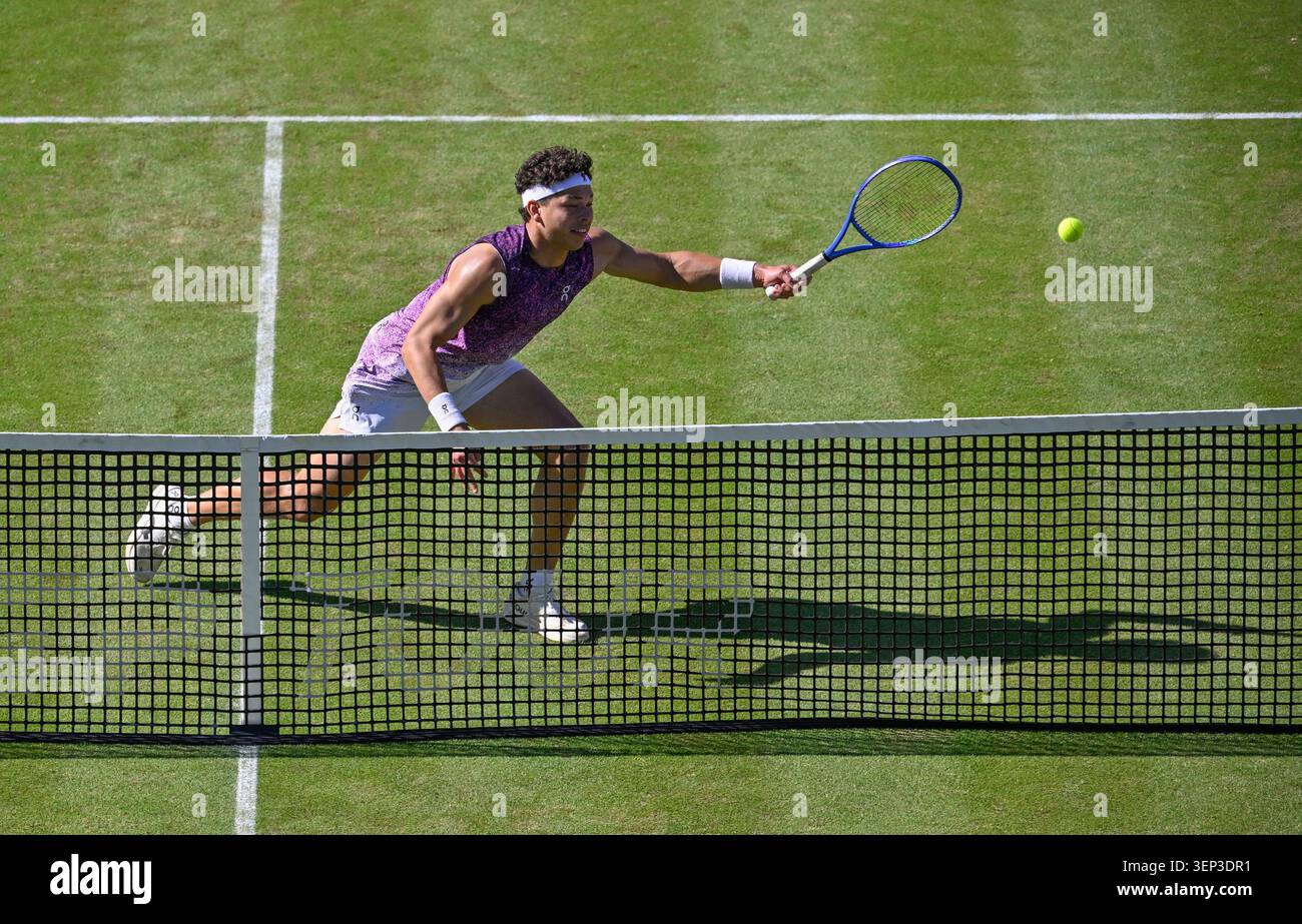 Ben Shelton (USA) Aktion Tennis Herren BOSS Open ATP 250 Stuttgart 2026 ...