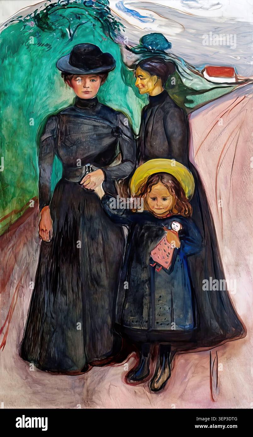 Edvard Munch - The Family (The Book Family Stock Photo - Alamy